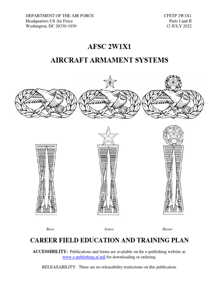 Aircraft Armament Systems CFETP Guide | PDF | Computers