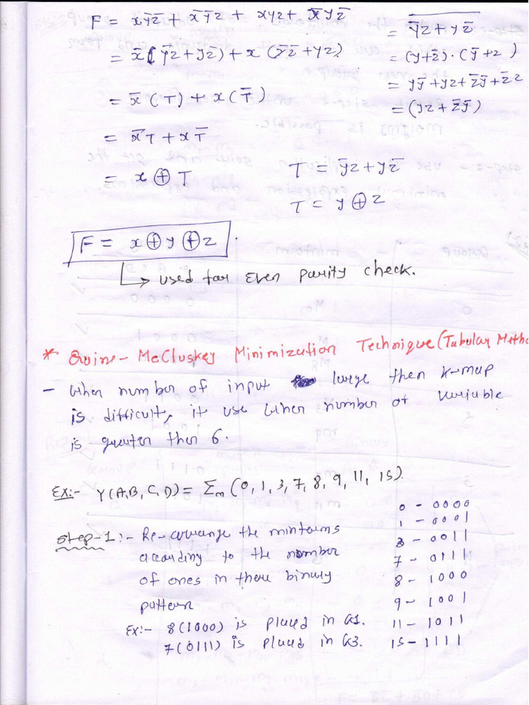 4.quine Mecluskey Method | PDF