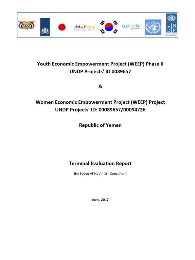 Final V4 Terminal Evaluation Report YEEP and WEEP Final Draft V4 | PDF | Evaluation | United ...