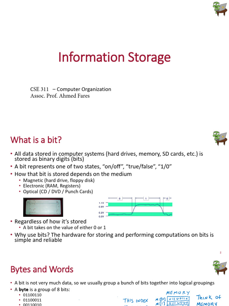 2 Data - Information - Storage v2 | PDF | Bit | Computer Data Storage
