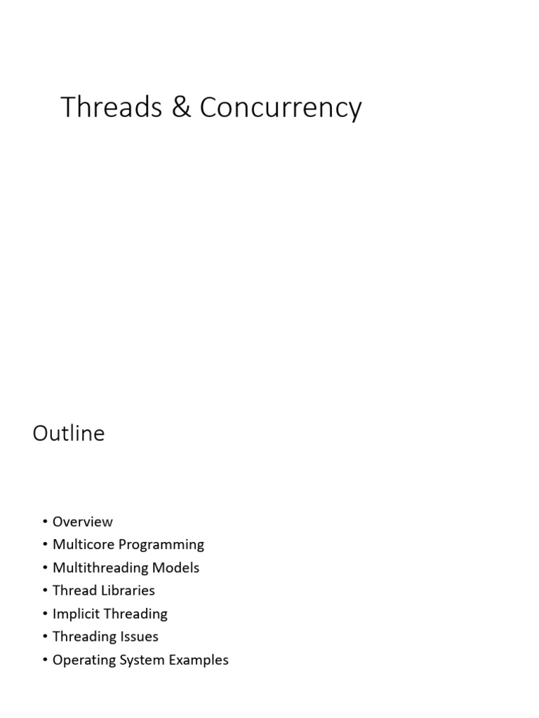 4 Threads And Concurrency Pdf Thread Computing Multi Core Processor 9673