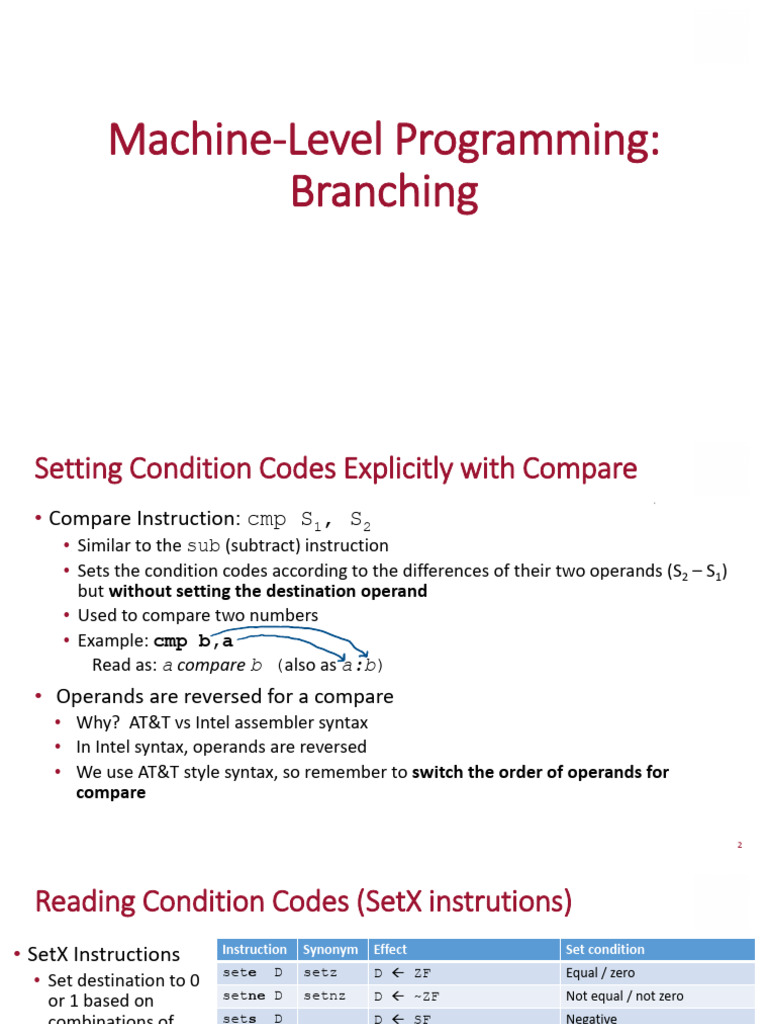 8 Machine - Branching v1 | PDF | Computer Architecture | Computer Programming