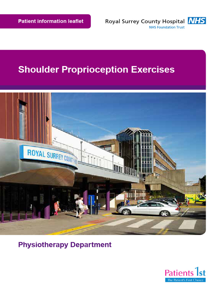 Shoulder Proprioception Exercises Royal Surrey County | PDF | Shoulder ...
