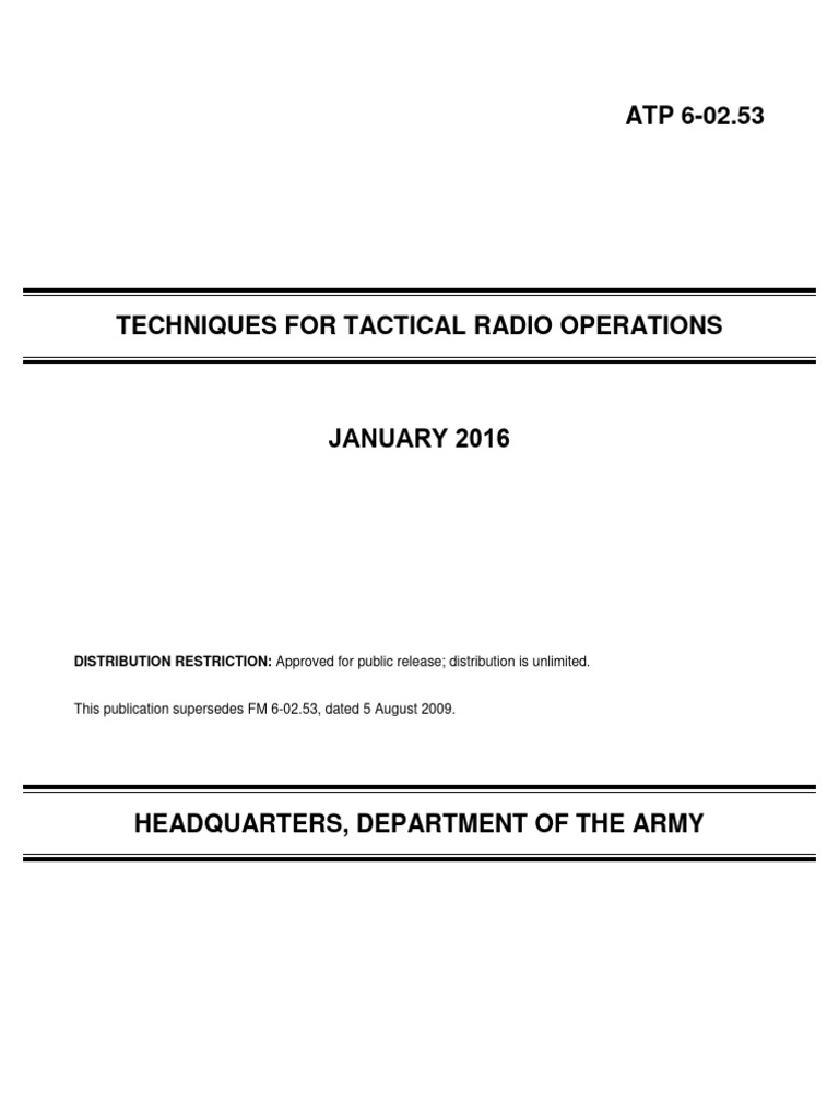 Tactical Radio Operations Techniques | PDF | Computer Network | Radio