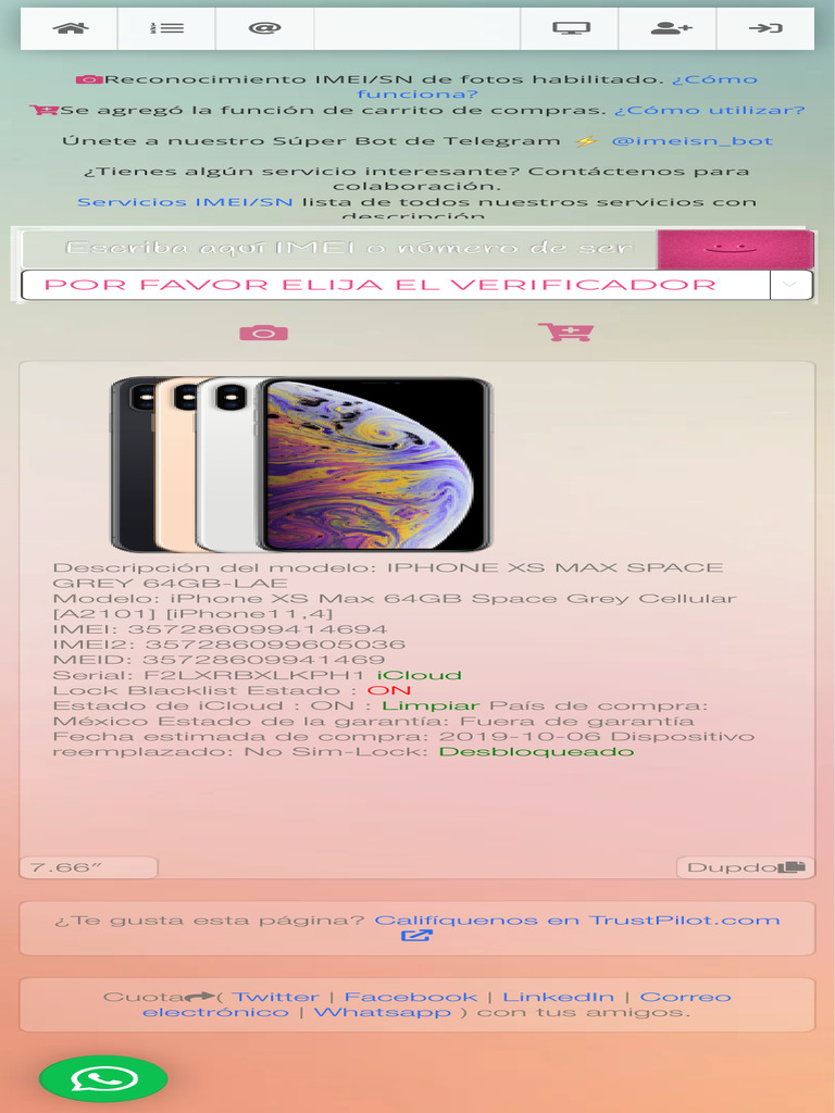 Comprobador de IMEI Gratuito en Línea - SICKW - Com | PDF