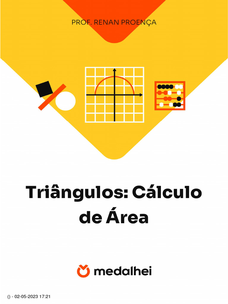 MB 025 - Triângulos Cálculo de Área | PDF | Triângulo | Geometria do ...