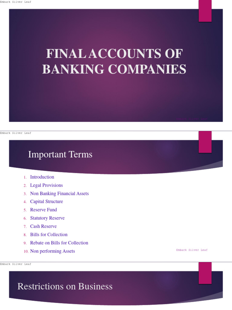 Banking Final Account | PDF | Financial Capital | Banks