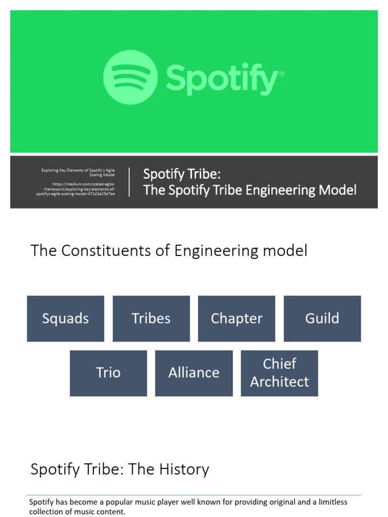 Spotify Tribe - The Spotify Tribe Engineering Model | PDF