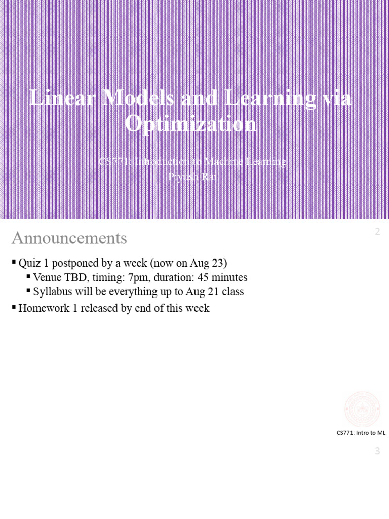 Lecture 5 | PDF | Machine Learning | Mathematical Optimization