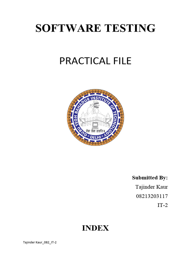 ST - Tajinder Kaur - IT-2 (Sem-7) - 082 | PDF | Triangle | Quadratic Equation