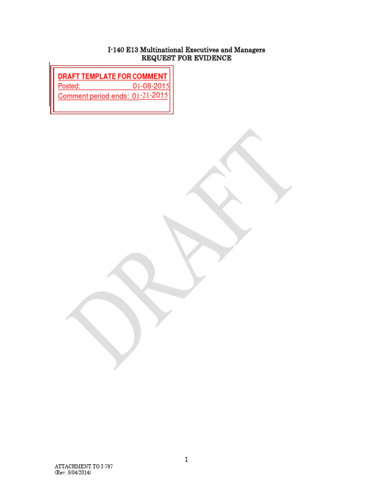 I-140 E13 RFE Template | PDF | Economies | Business