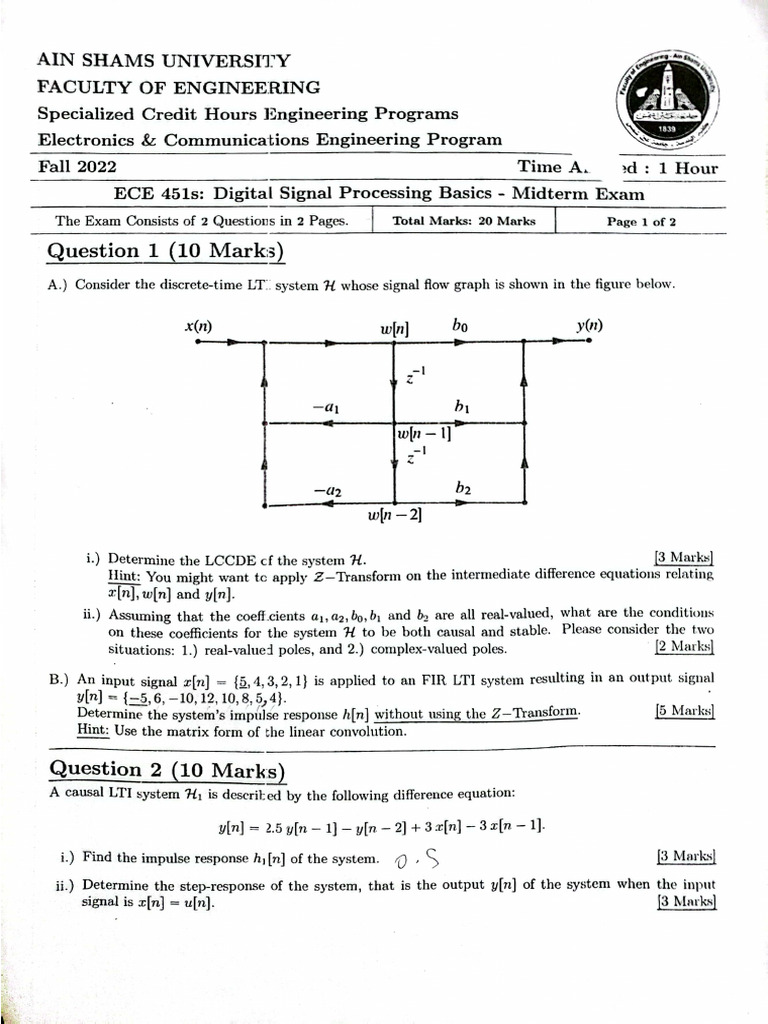 (Fall 2022) Midterm Exam | PDF