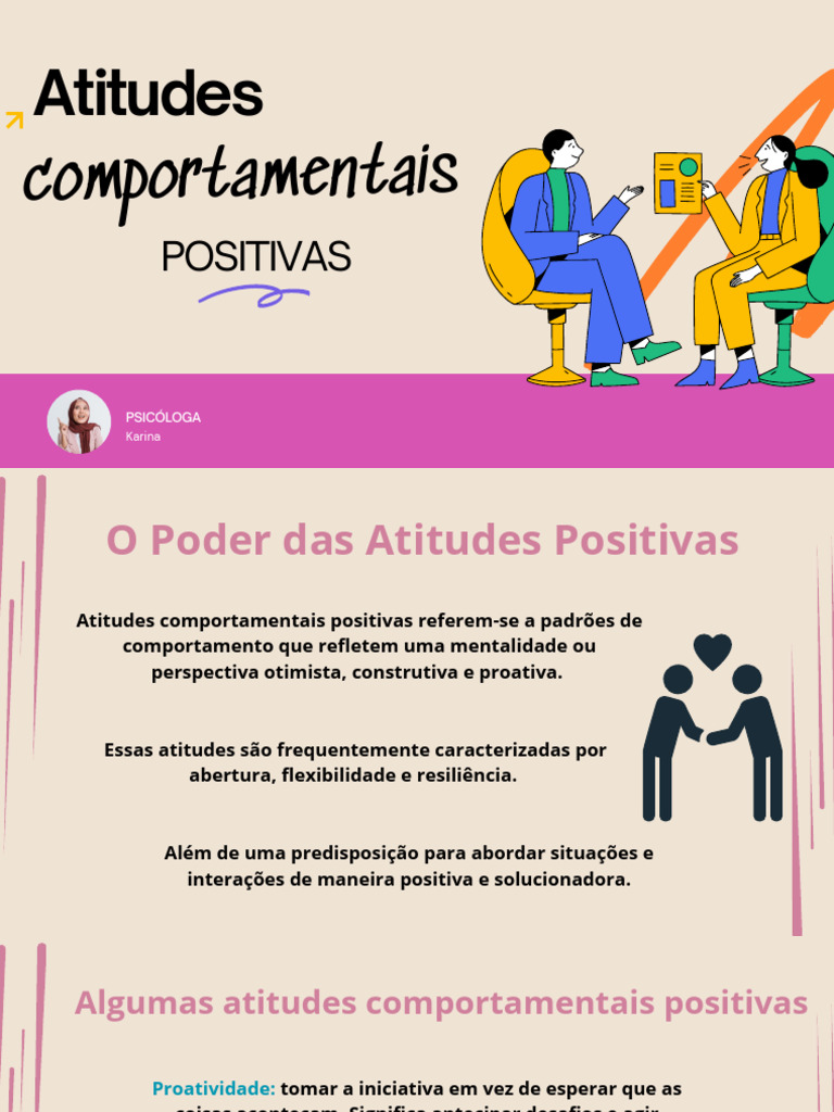 Atitudes Positivas e Comportamentos Construtivos | PDF | Liderança ...