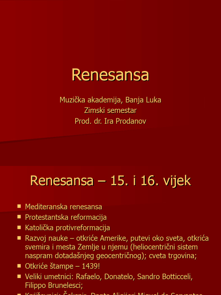 Renesansa U Italiji | PDF
