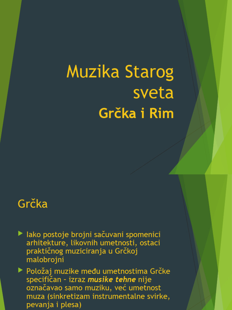 Muzika U Grckoj I Rimu | PDF