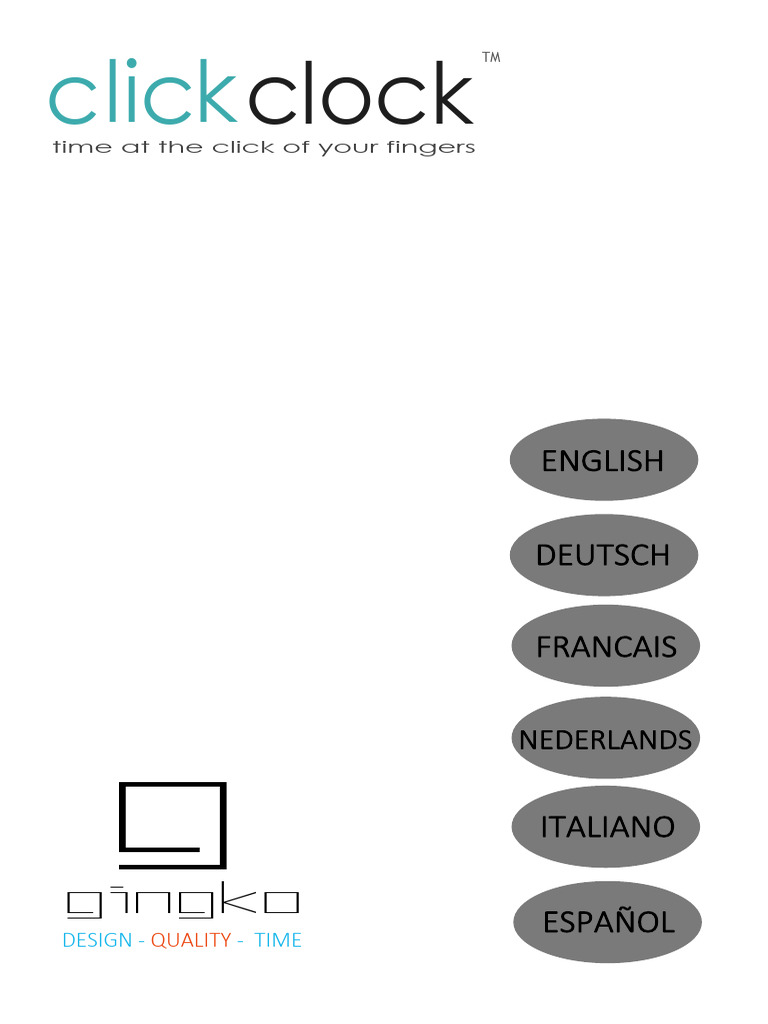 NEWCube Click Clock Instruction | PDF | Cooking, Food & Wine