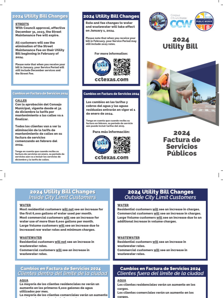 January 2024 Utility Bill Changes | PDF