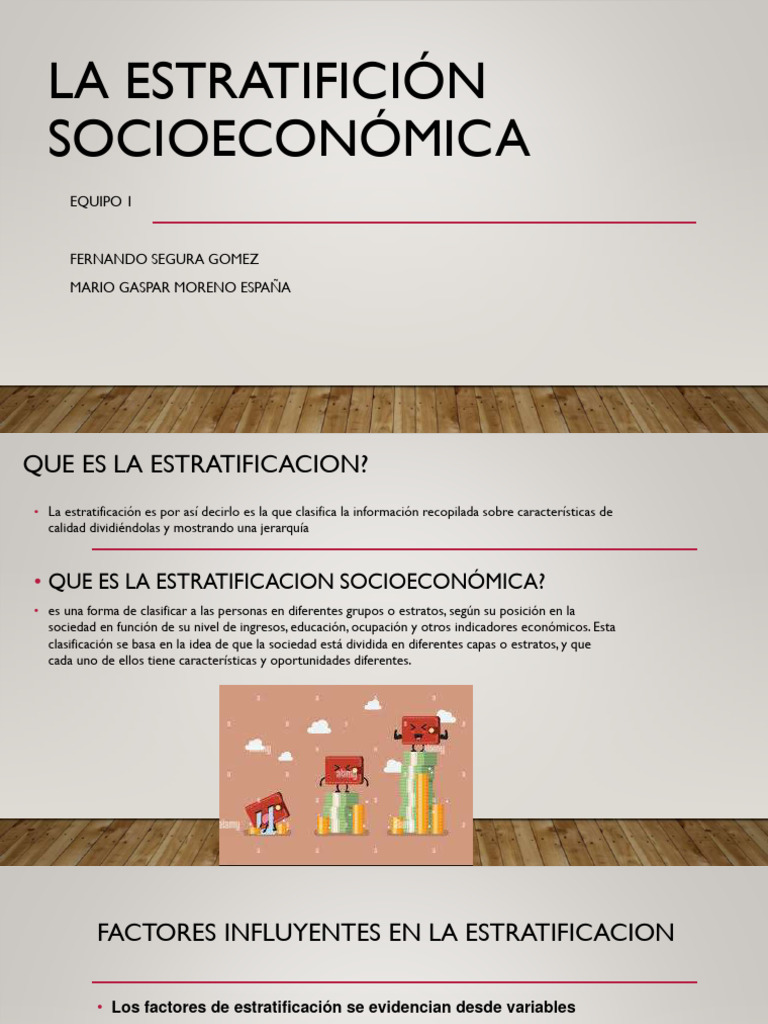 La Estratifición Socioeconómica | PDF | Estratificación social