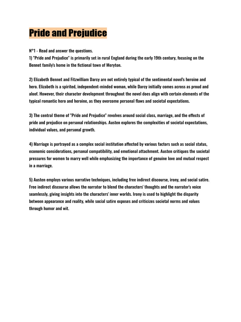 Pride and Prejudice | PDF