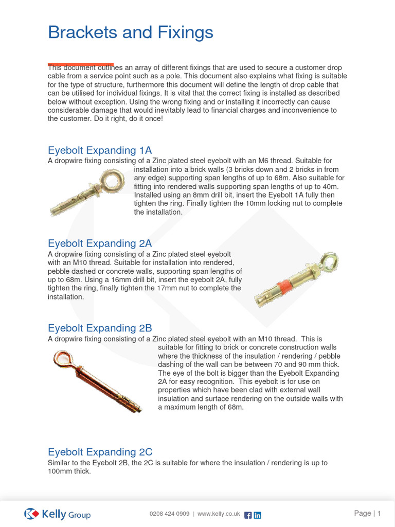 Fixings Breifing2021-01-25t151713 | PDF | Screw | Metalworking