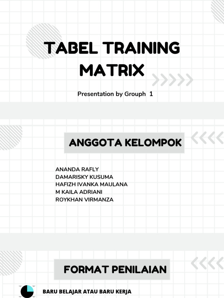 Tabel Training Matric KL 1 | PDF