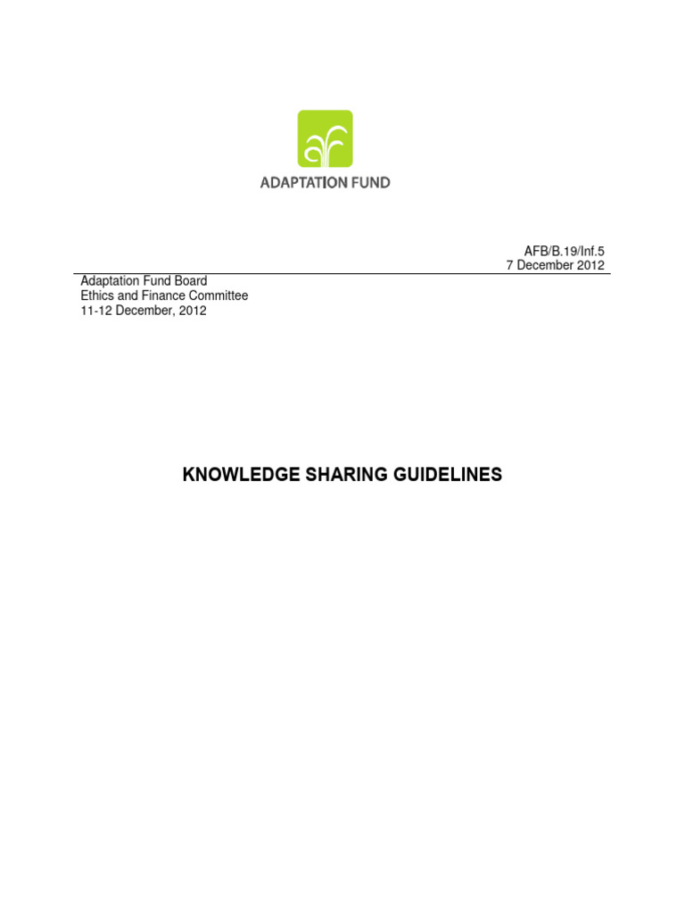 AFB.B.19.Inf - .5 Knowledge Sharing Guidelines | PDF