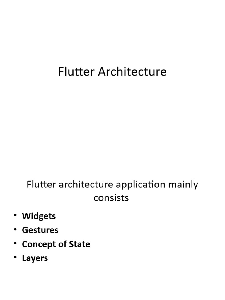 Flutter Architecture | PDF | Computing | Software