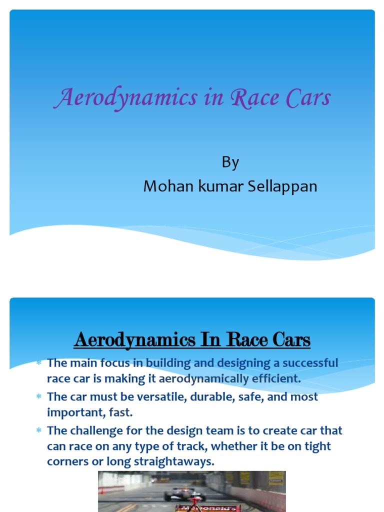 Race Car Aerodynamics Explained | PDF | Wheeled Vehicles | Dynamics ...