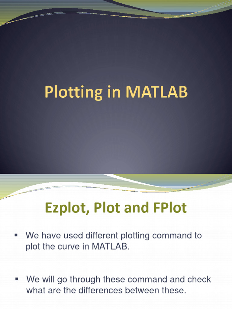 Plotting Techniques In Matlab Pdf
