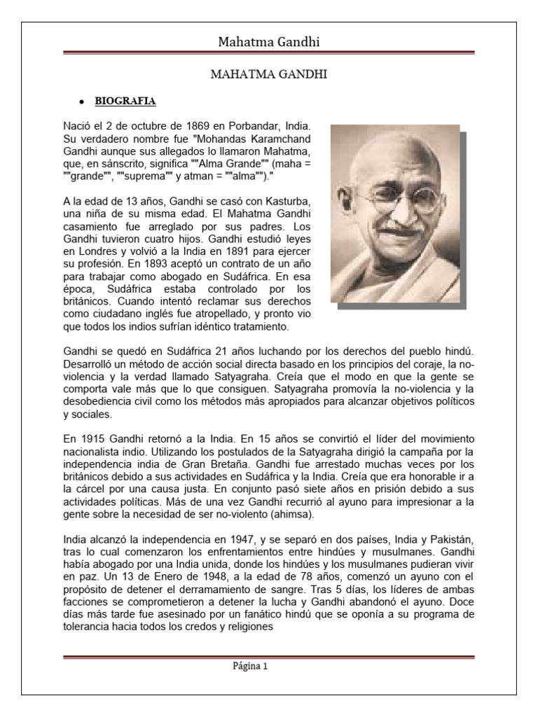 Mahatma Gandhi | PDF | Mahatma Gandhi