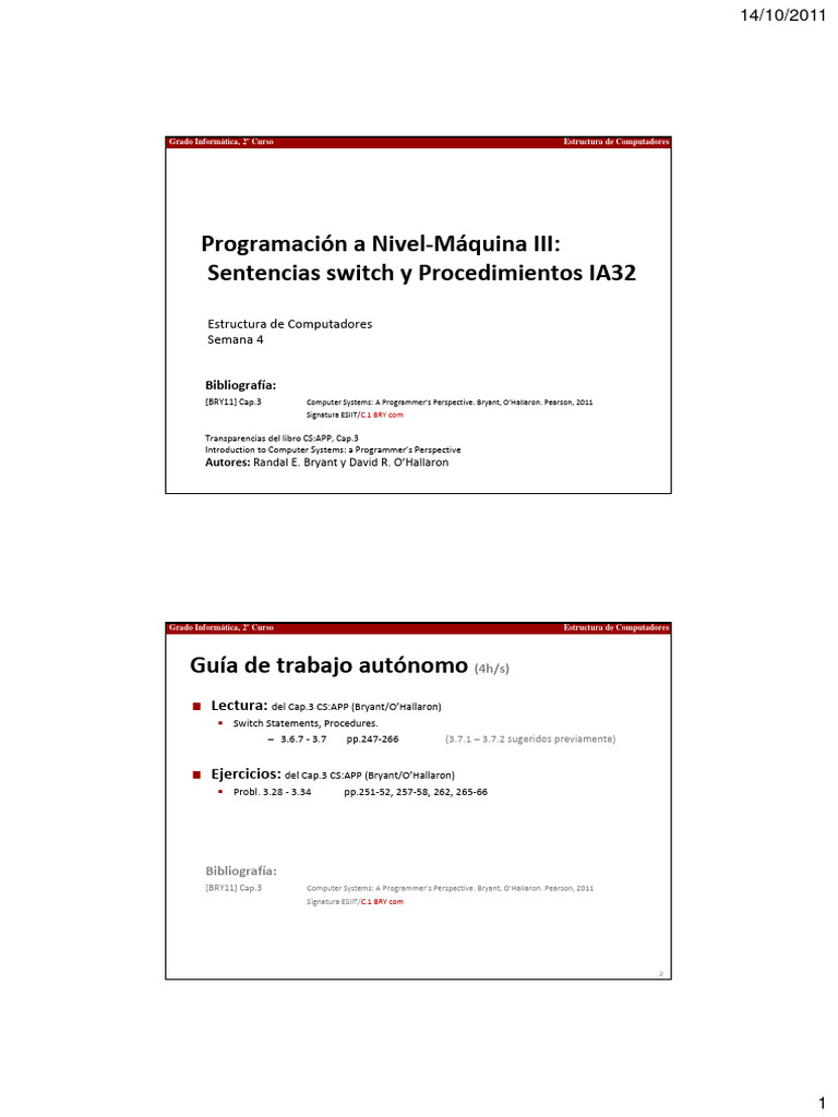 02 Nivel Maquina 3 Procedimientosx2 | PDF | Puntero (Programación de computadora) | Programación ...