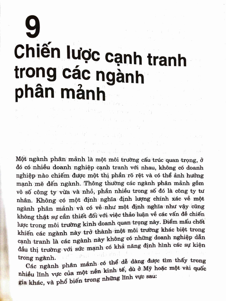 Chien Luoc Canh Tranh - Thi Truong Phan Manh | PDF