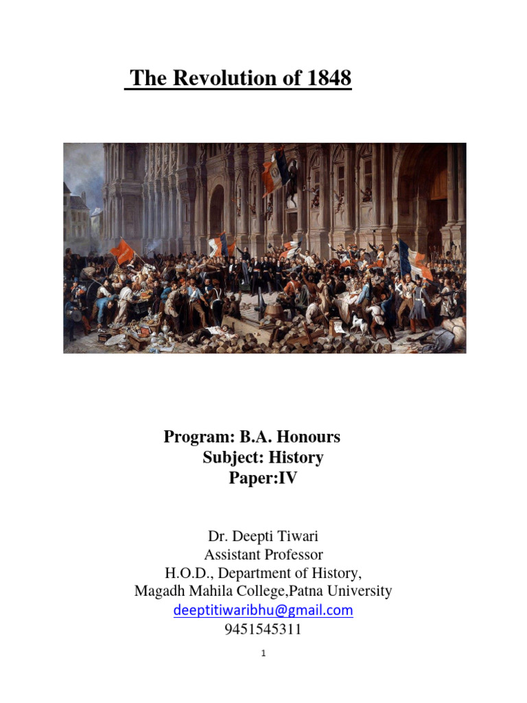 The Revolution of 1848 | PDF