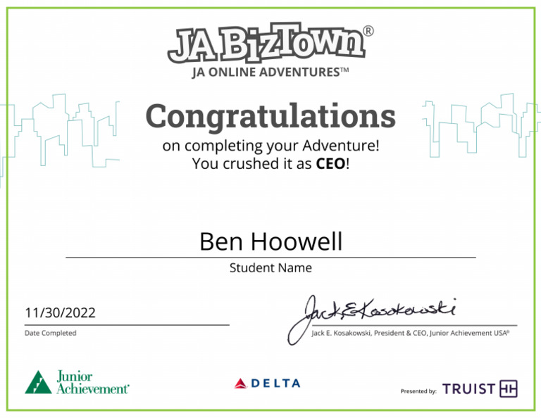 Ceo Certificate | PDF
