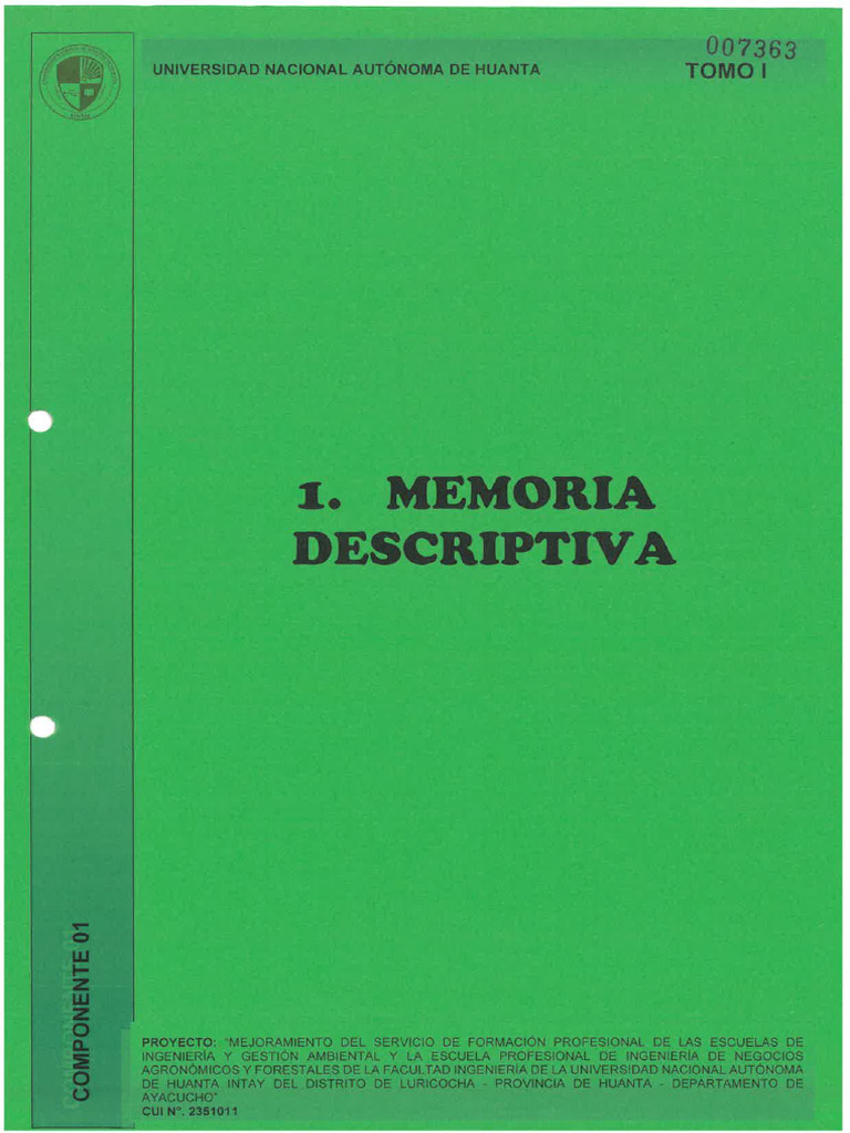 Memoria Descriptiva Comp01 20221109 201554 128 | PDF
