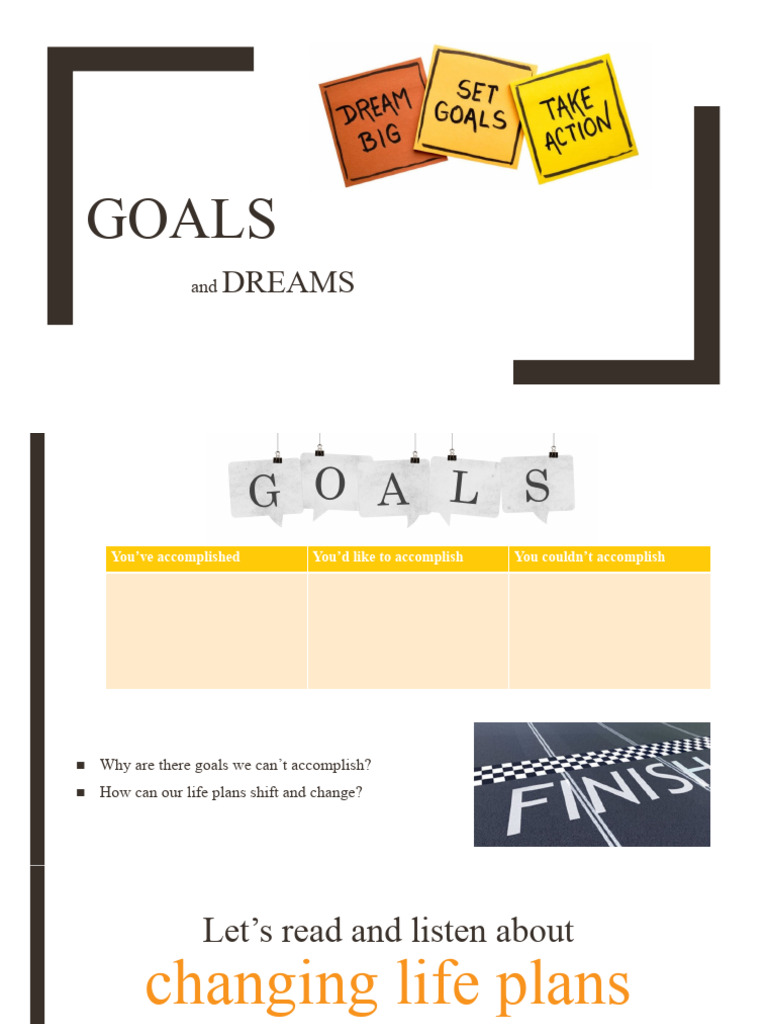 Goals and Dreams | PDF