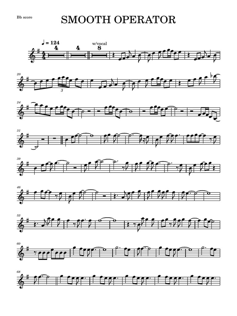 Smooth Operator BB Score | PDF