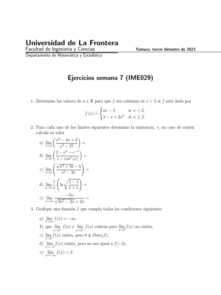 Precálculo II Semana 7 2023 3-2 | PDF | Función (Matemáticas) | Análisis