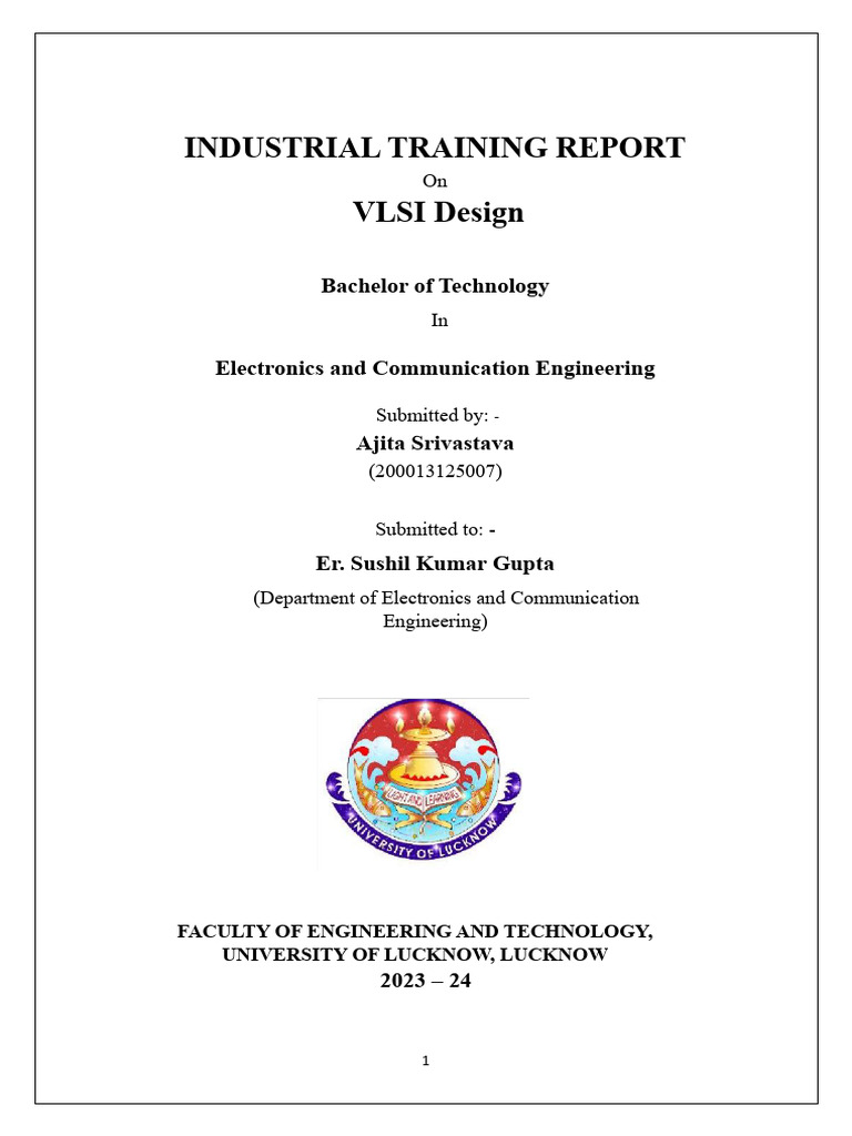 Report VLSI | PDF | Field Effect Transistor | Integrated Circuit