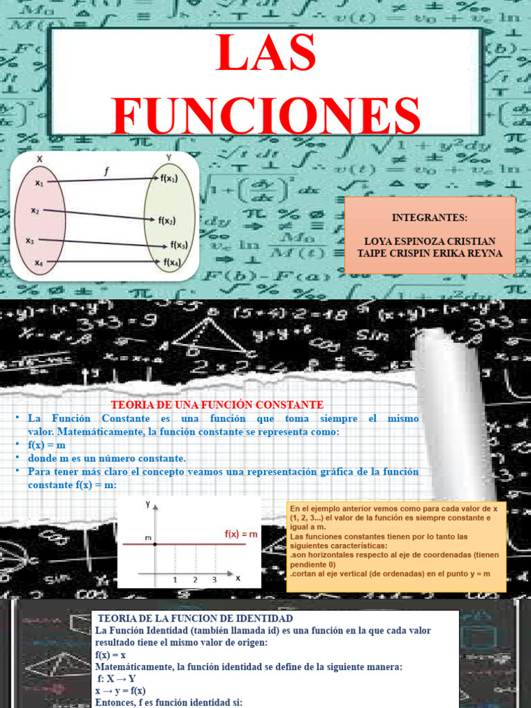 FUNCIONES | PDF | Función (Matemáticas) | Pendiente
