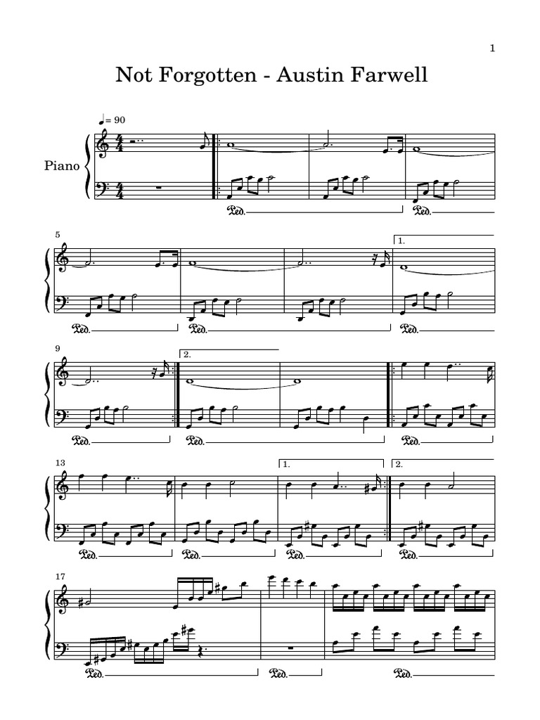 Not Forgotten - Austin Farwell | PDF