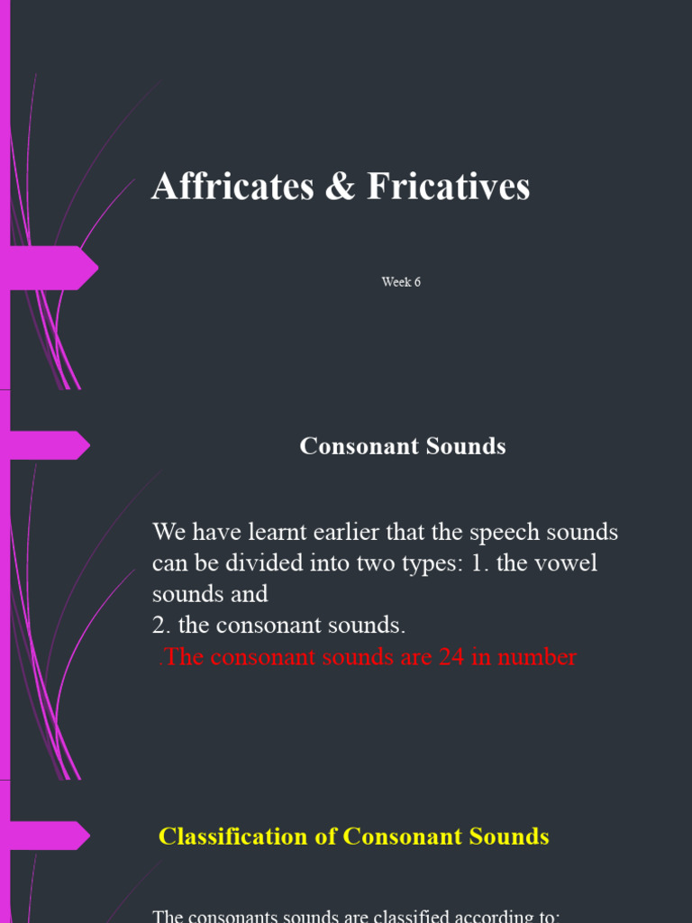 Fricatives & Affricates 222 | PDF | Phonetics | Linguistics