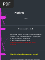 English Plosives | PDF | Phonetics | Consonant