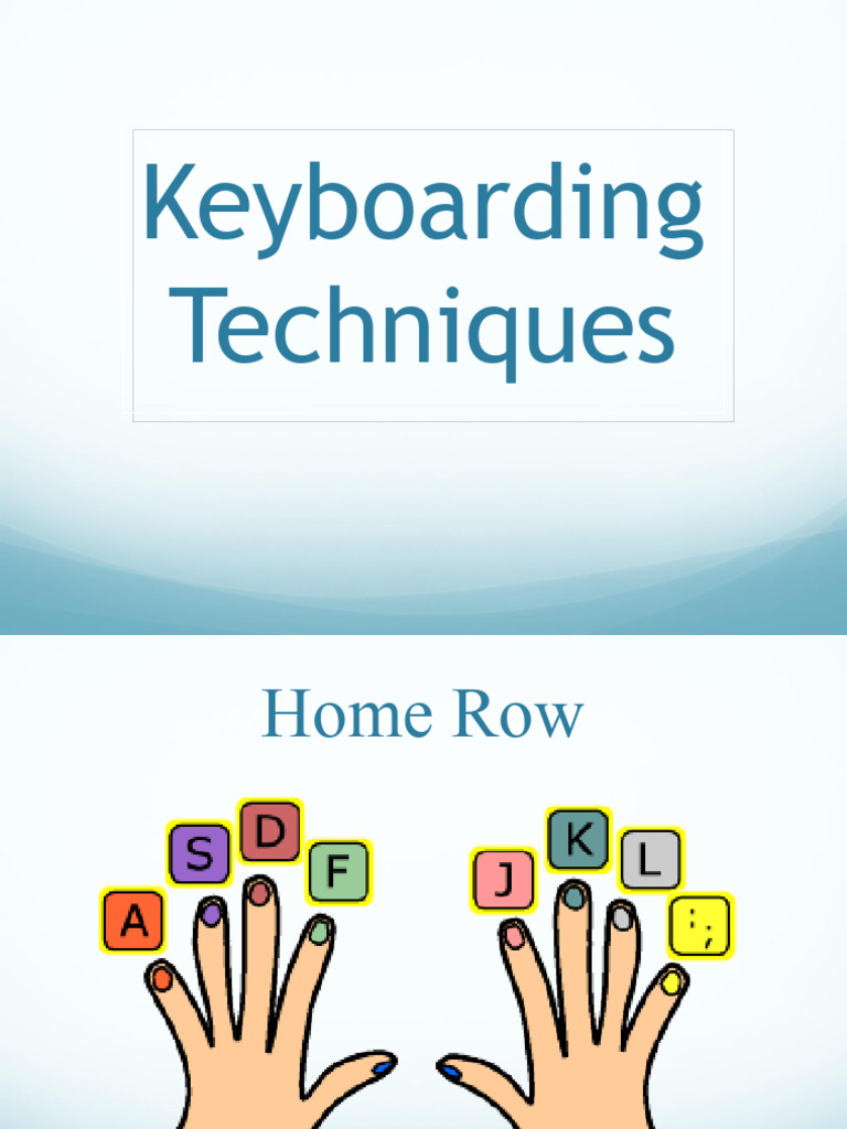 Keyboarding Techniques | PDF | Notation | Graphemes