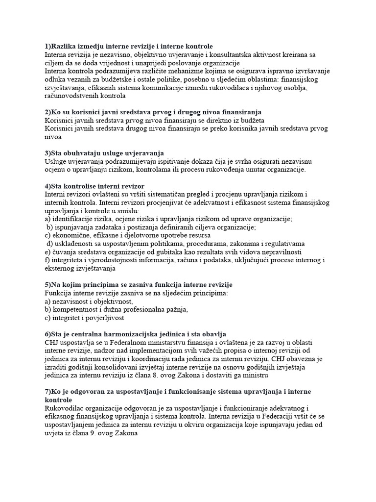 Interna Revizija Rjs | PDF