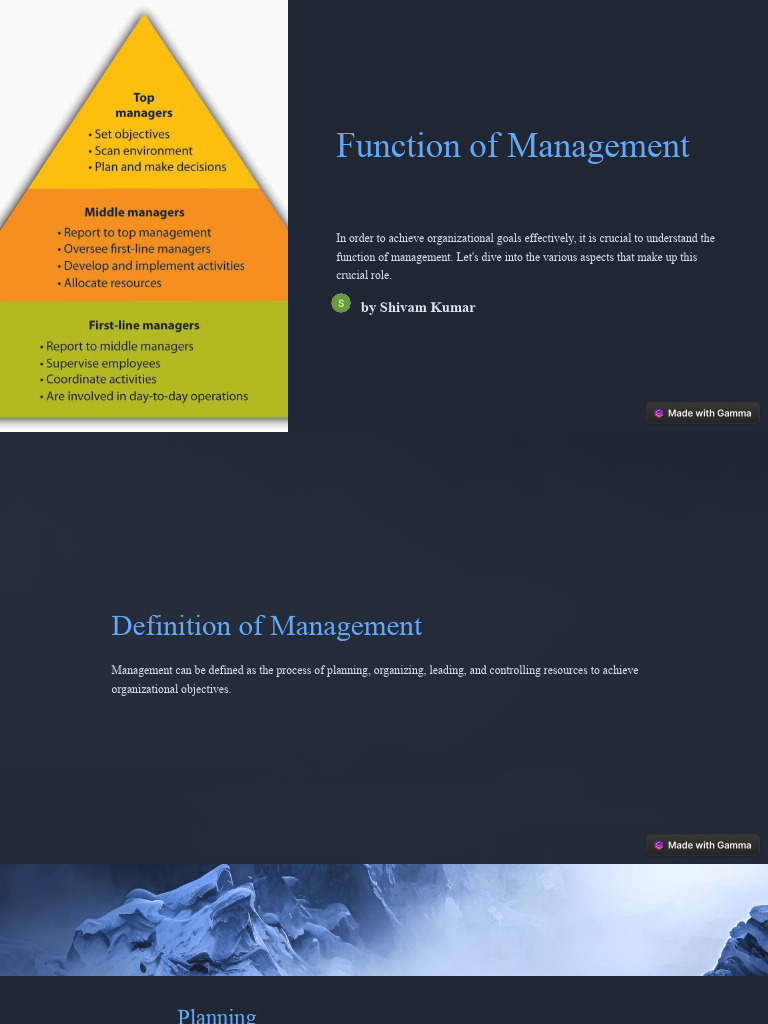 Function of Management | PDF | Goal | Collaboration