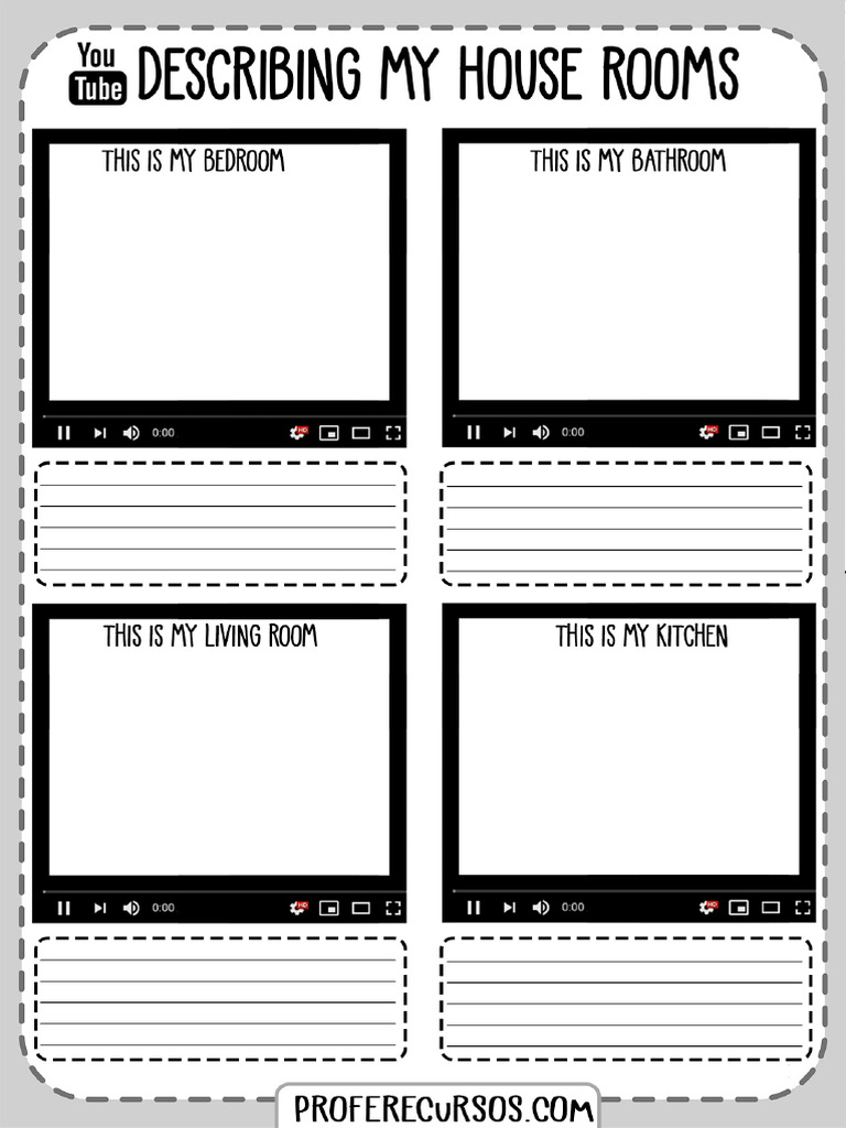 My House Rooms Worksheet Proferecursos | PDF
