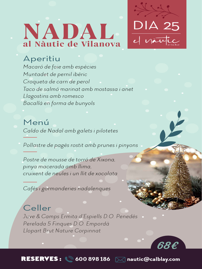 Menus Nautic Nadal 2023 Cat | PDF