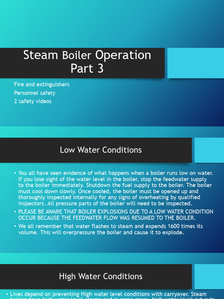 Steam Plant Operation Part 3 | PDF