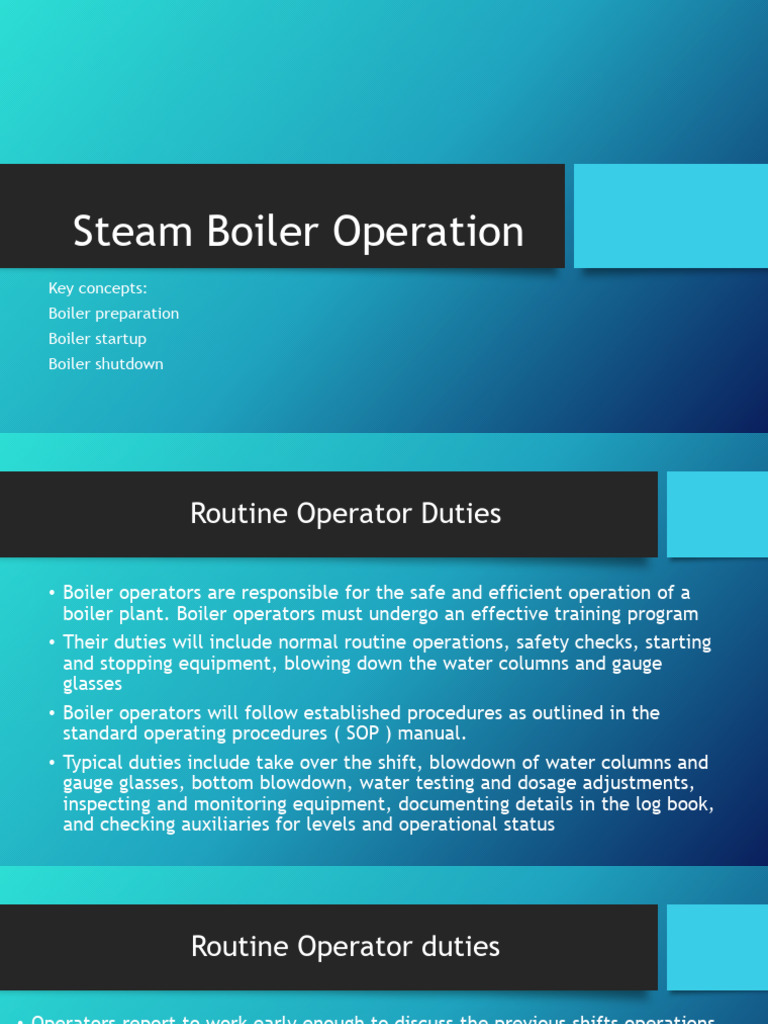 Steam Boiler Operation Part 1 Week 10 | PDF | Boiler | Valve